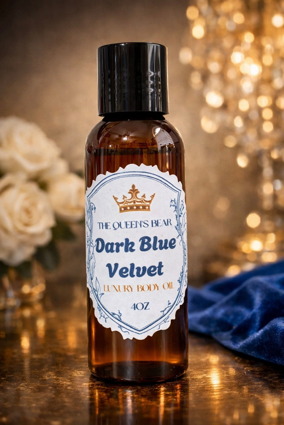 Dark Blue Velvet Body Oil – The Queen’s Bear